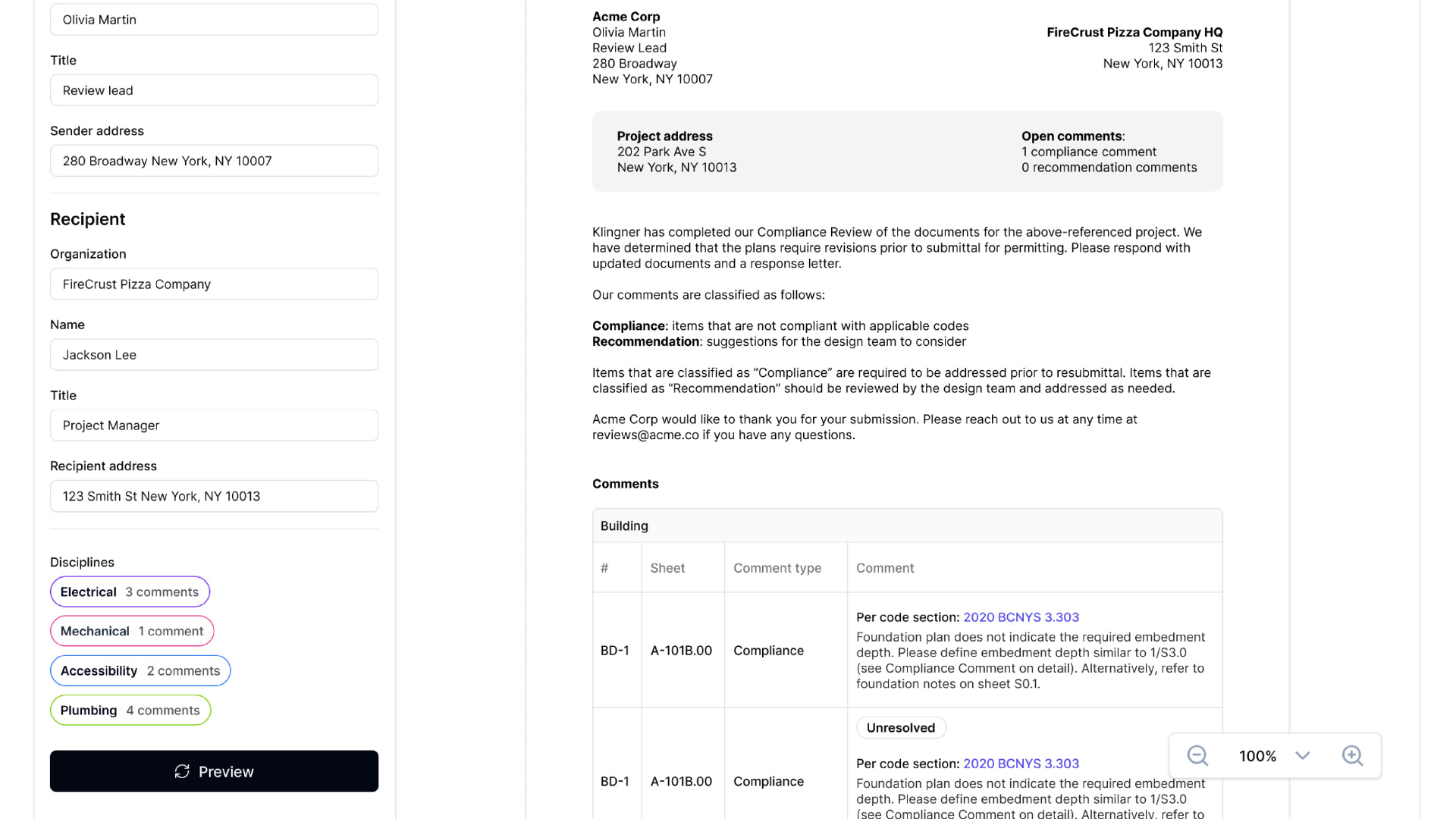 Service > Code Compliance - GreenLite